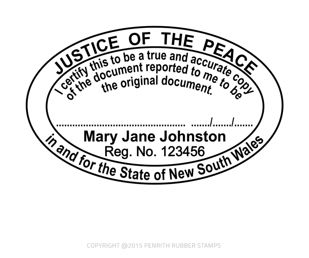 NSW11 Justice of the Peace Stamp - JP Stamps Online