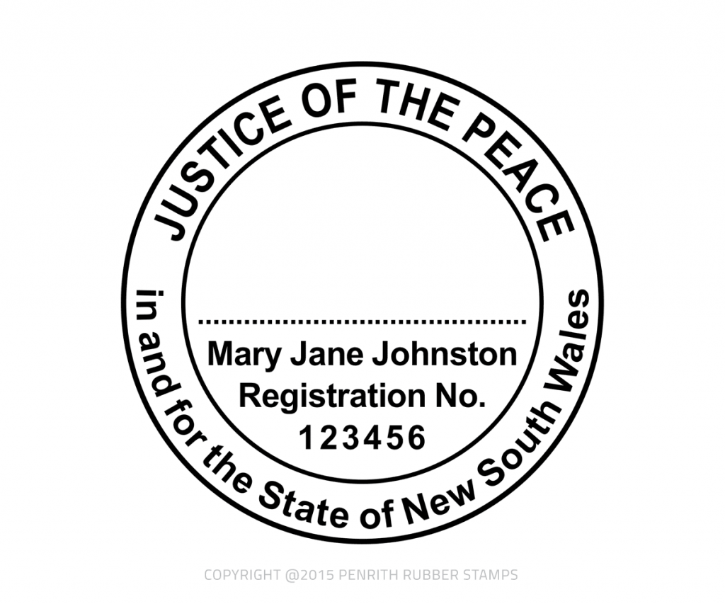 Justice of the Peace stamp for New South Wales