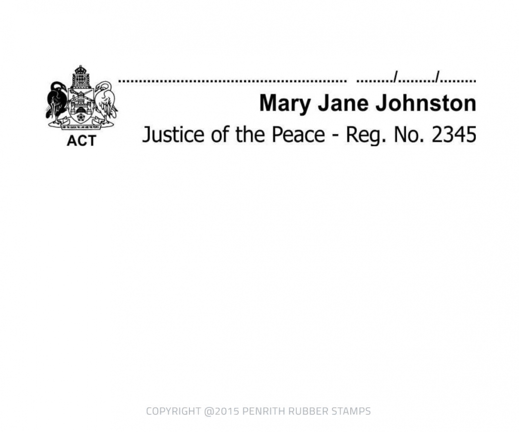ACT04 Justice of the Peace Stamp - JP Stamps Online
