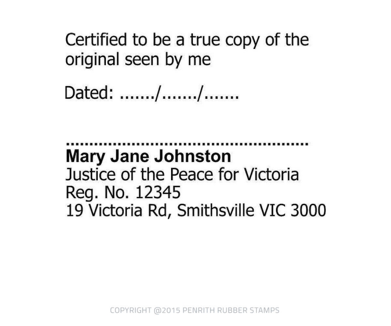 VIC03 Justice of the Peace Stamp - JP Stamps Online