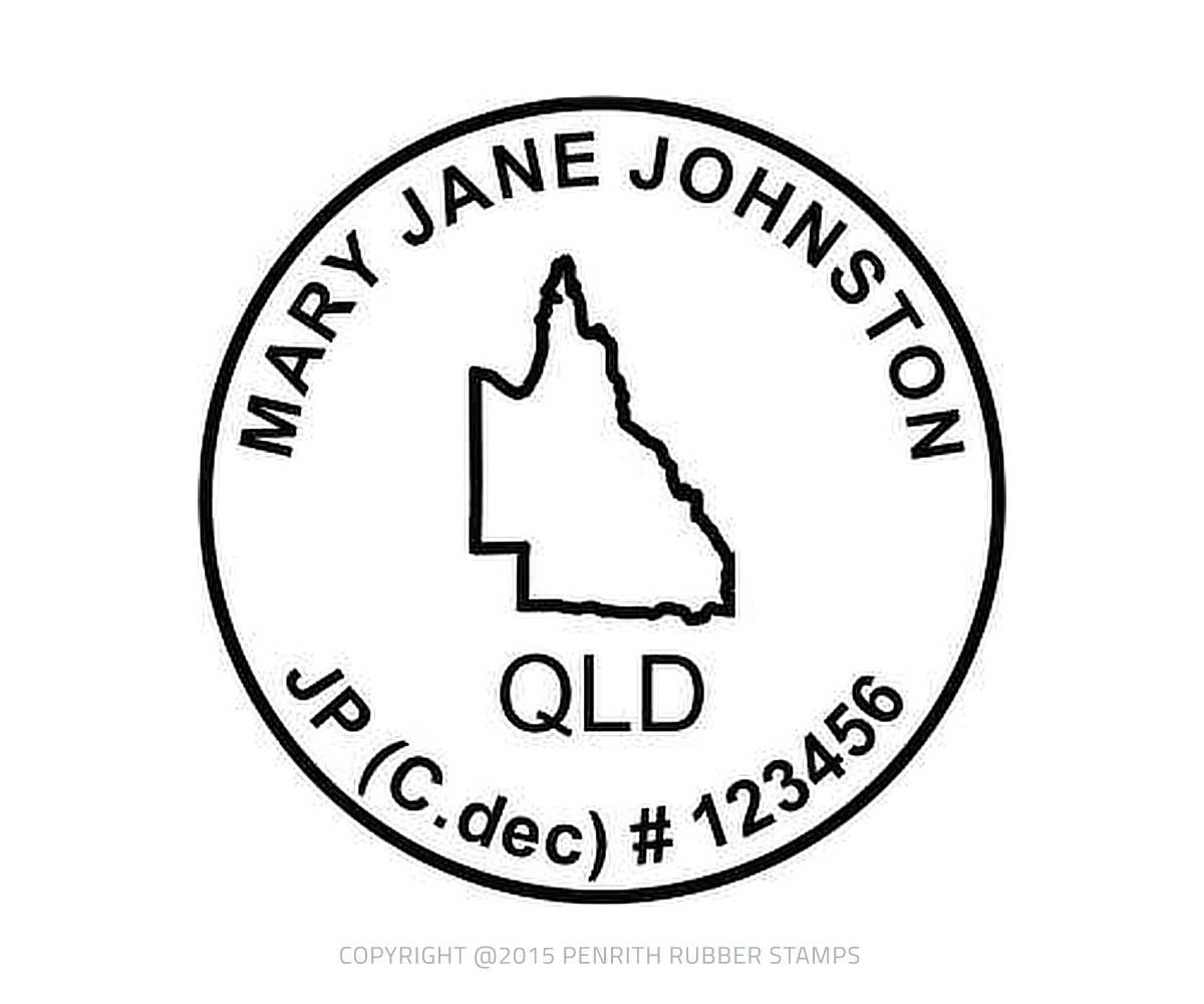 QLD04A Justice of the Peace Stamp - JP Stamps Online